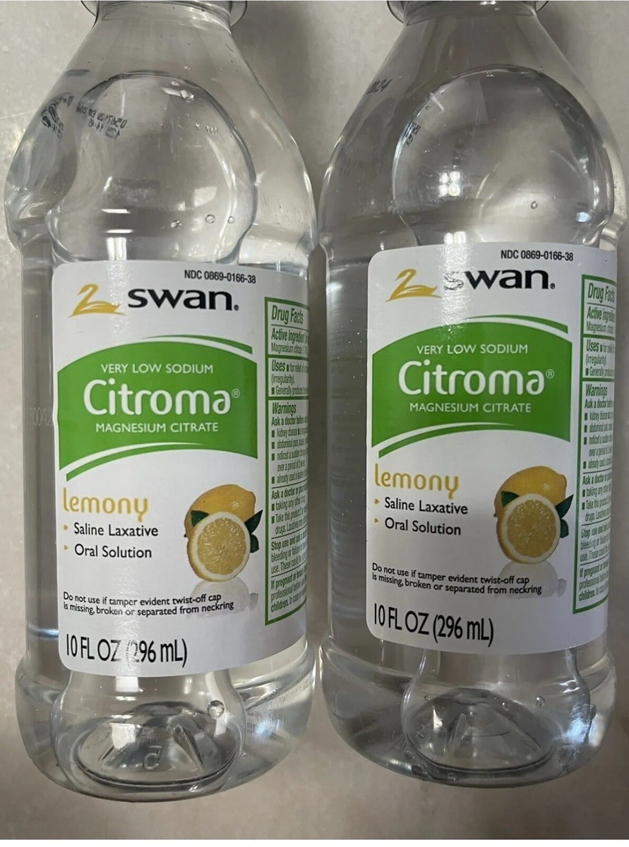 6 Swan Citroma Magnesium Citrate Lemony Sparkling Laxative Swan
