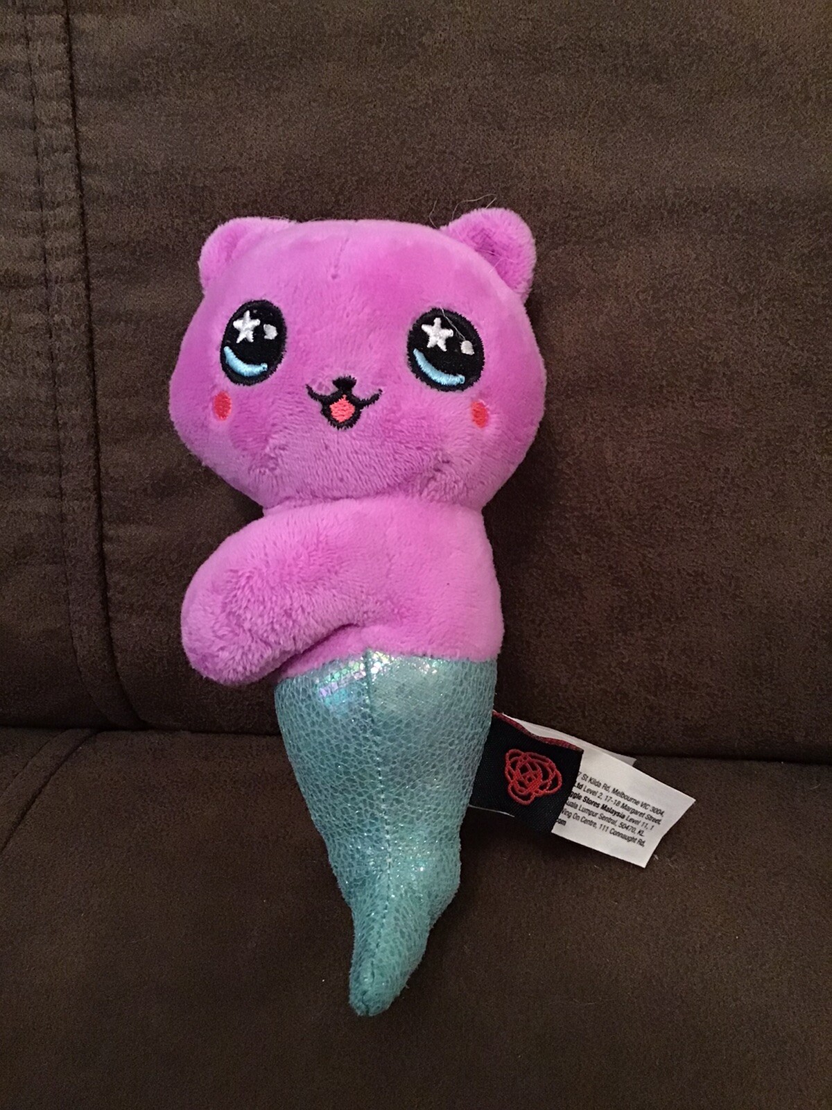 Smiggle Mercat Mermaid Cat Purple Green Clip Hugger Small Plush Soft ...