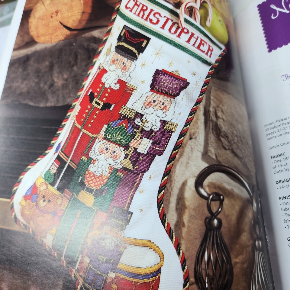 Leisure Arts Festive Christmas Stockings Cross Stitch Patterns Book | eBay