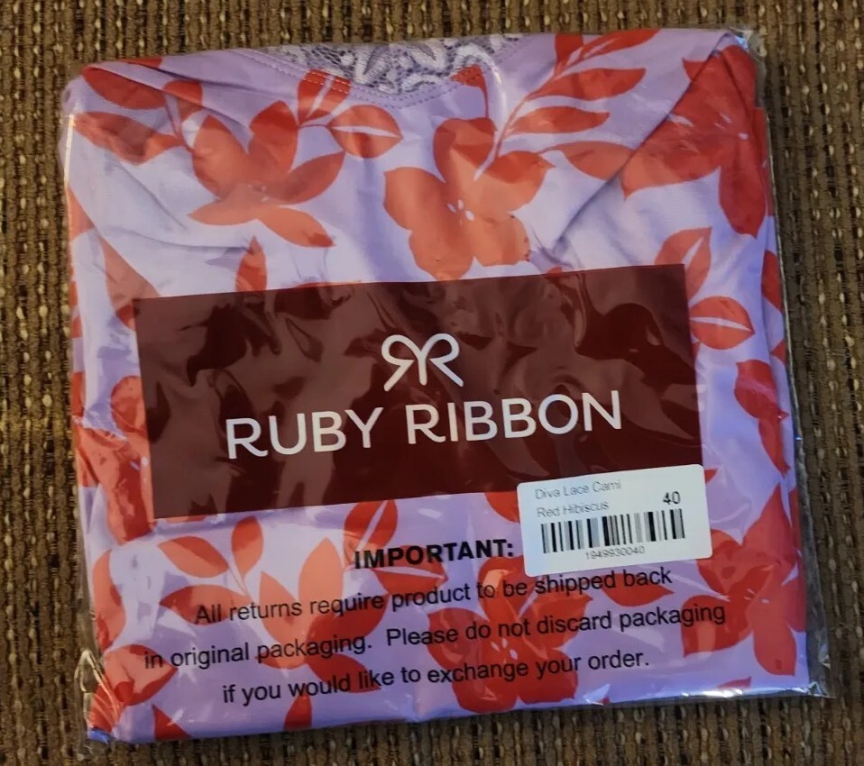 Ruby Ribbon Diva Lace Cami - Red Hibiscus (Size 40) - NEW | eBay