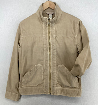 FRESH PRODUCE Jacket Medium Canvas Utility Full Zip Long Sleeve Cotton ...