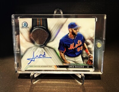 2017 Bowman Chrome Amed Rosario Rookie Auto Patch /150 Autograph Mets ...