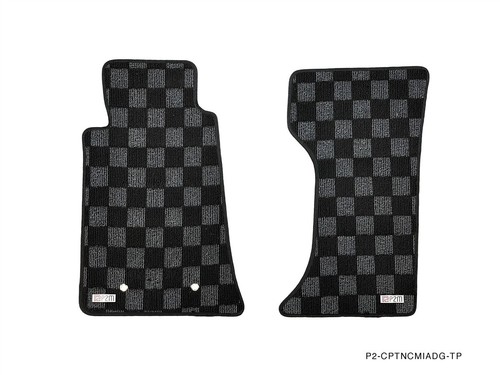 P2M Checkered Flag Race Carpet Floor Mats Set for Mazda Miata NC 06-15 ...
