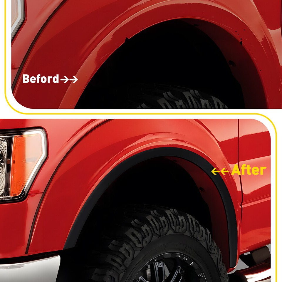 Car Truck Wheel Arch Wells Fender Flare Edge Trim Rubber Seal Strip ...