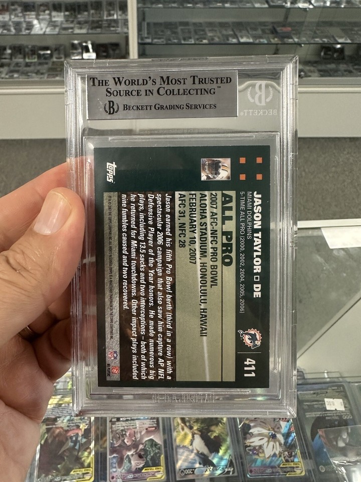 Jason Taylor HOF Black 2007 Topps Pro Bowl Hawaii Dolphins Auto BGS | eBay