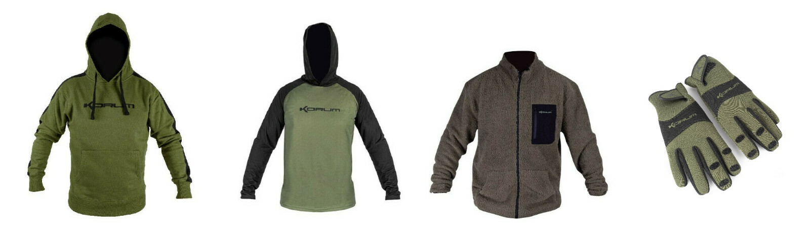 Korum Range Clothing HD Hoodie Shirt Sherpa Fleece Neoteric Gloves ...
