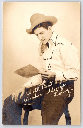 RPPC Cowboy Entertainer George Long Reads Letter~RPPC Postcard 1940s | eBay