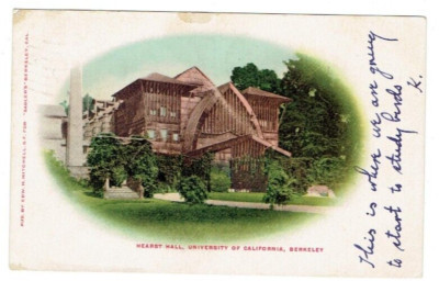 Hearst Hall University of California Berkeley CA Postcard Undivided ...