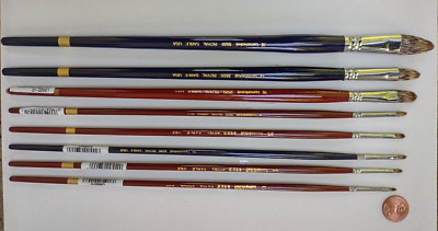 L5520 - Langnickel Royal Sable Long Handle Long Filbert 8 Piece Brush ...