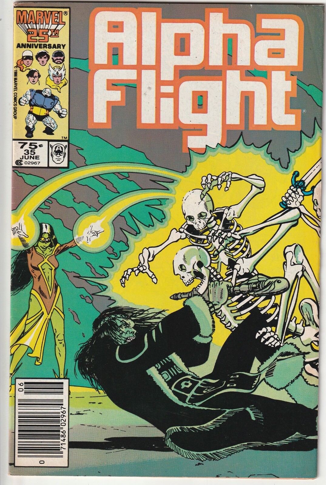 1986 ALPHA FLIGHT #35 VF Newsstand Marvel Comics Shaman Talisman ...