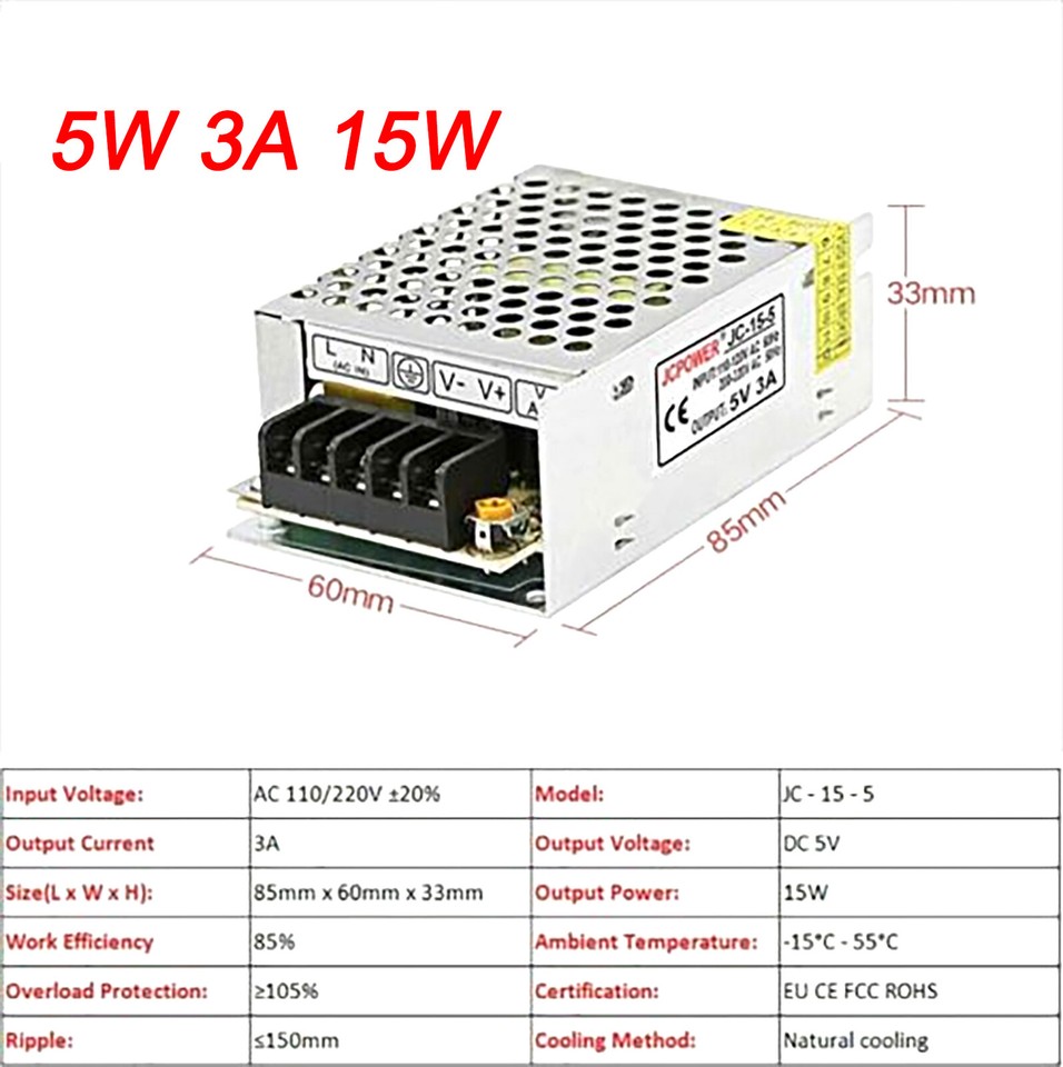 DC Regulated Switching Power Supply Transformer 3V 9V 13.8V 15V 18V 28V ...