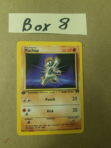 Machop 59/82 - 1ST EDITION - Team Rocket - VINTAGE WOTC Pokemon Card ...