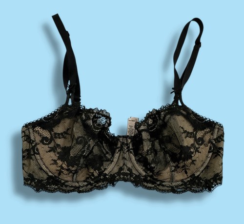 Victorias Secret Push-Up Without Padding Bra 32DD Dream Angels Applique ...