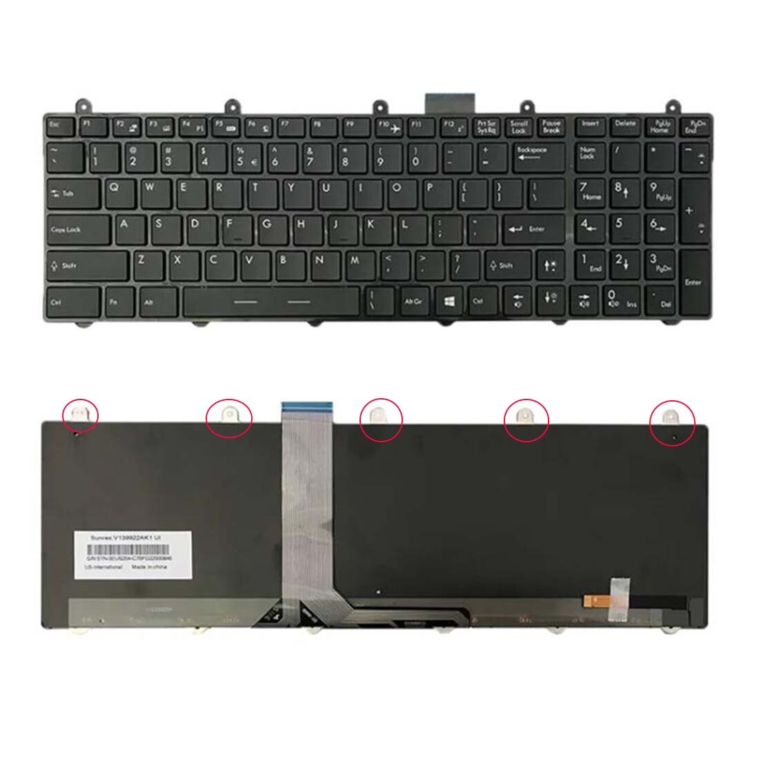 Laptop Keyboard for MSI MS-16GA MS-16GH GF MS-16GD GE60 GE70 GT60 BLACK ...