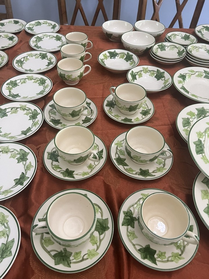 Vintage FRANCISCAN Embossed Green "IVY" Dinnerware. “I Love Lucy ...