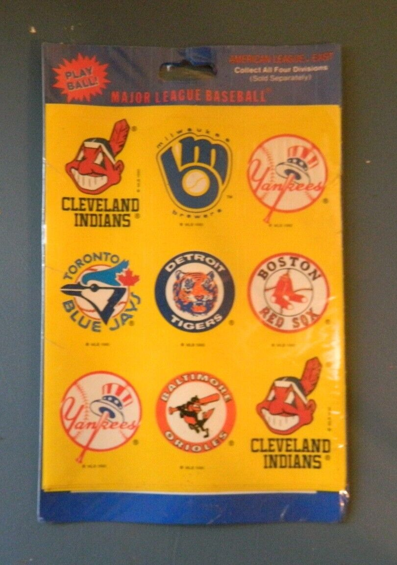 1990 Baseball Team Stickers Sealed Card Major League East 4 pages | eBay