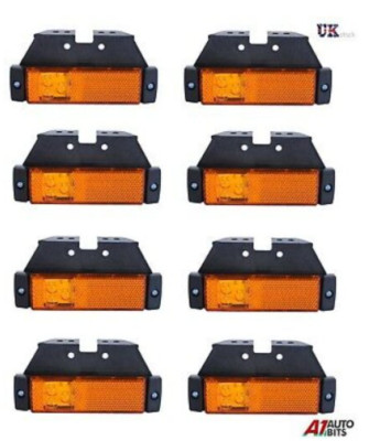 8x Led Lights Side Marker Orange Amber Amber Trailer Truck Lorry ...