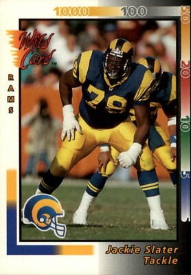 1992 Wild Card #3 Jackie Slater Los Angeles Rams HOF | eBay