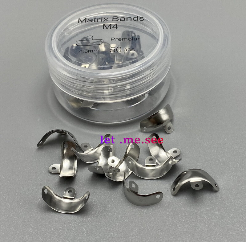50 pcs Dental Matrix Bands Palodent V3 Style Sectional Contoured ...