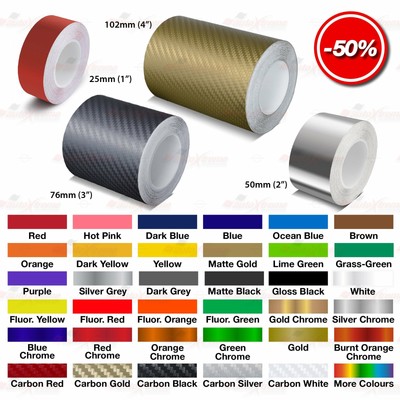 25mm 50mm 75mm 100mm Roll PIN STRIPE Car Model Adhesive TAPE Decal ...