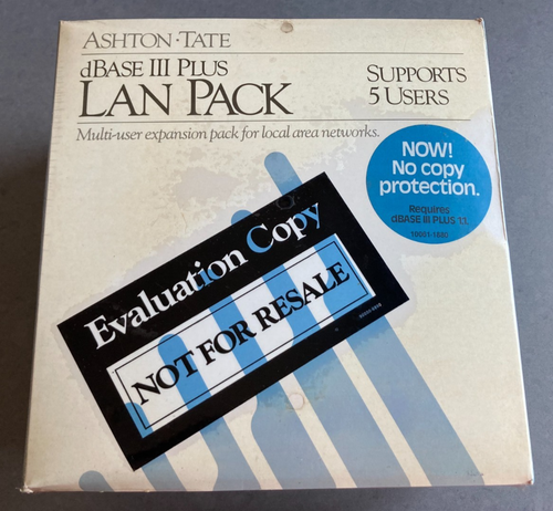 1986 vintage DBASE III PLUS LAN PACK ibm pc computer SOFTWARE sealed unopened | eBay