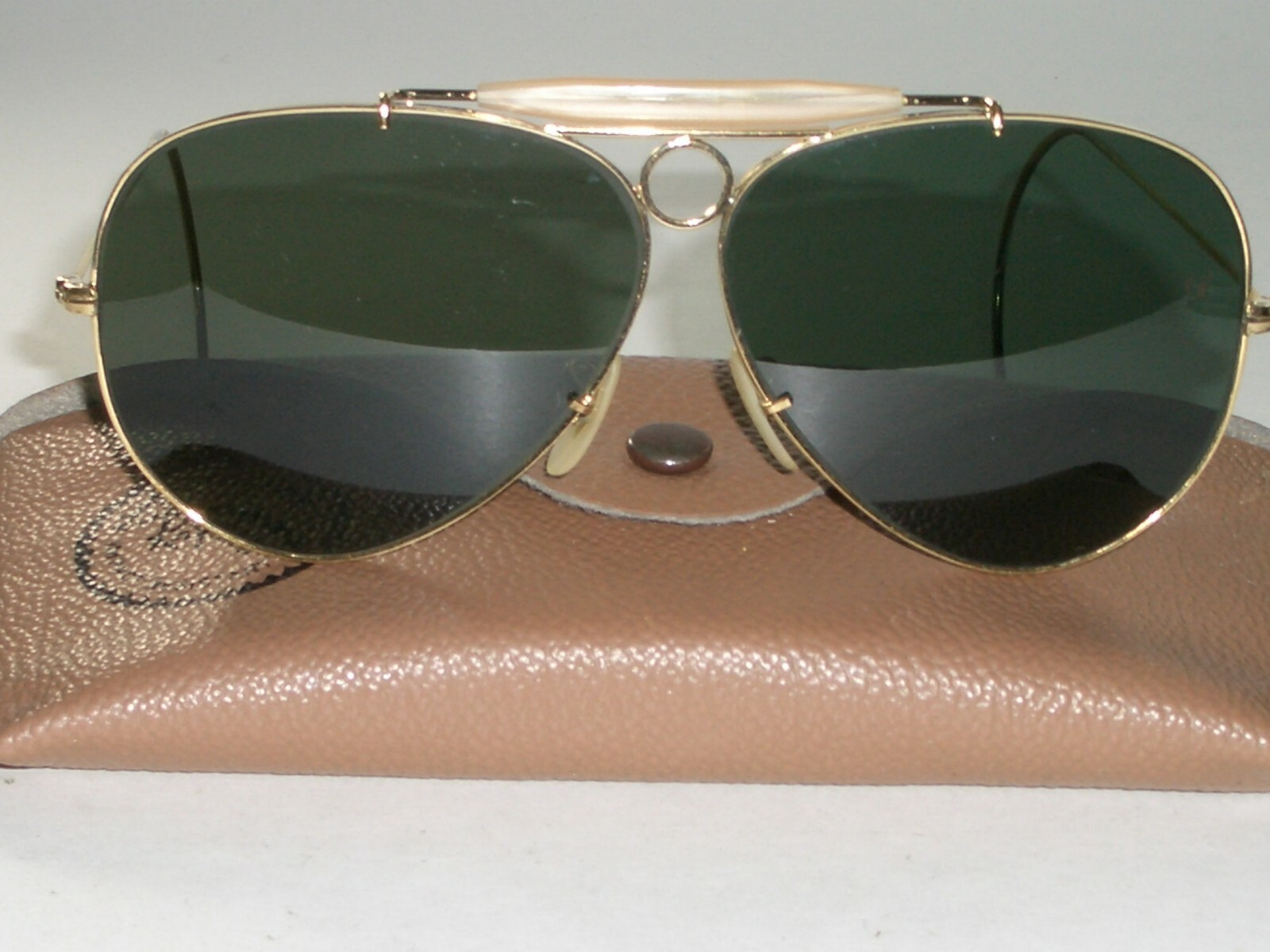 1970's VINTAGE B&L RAY-BAN G15 CRYSTAL GOLD PLATED SH… - Gem