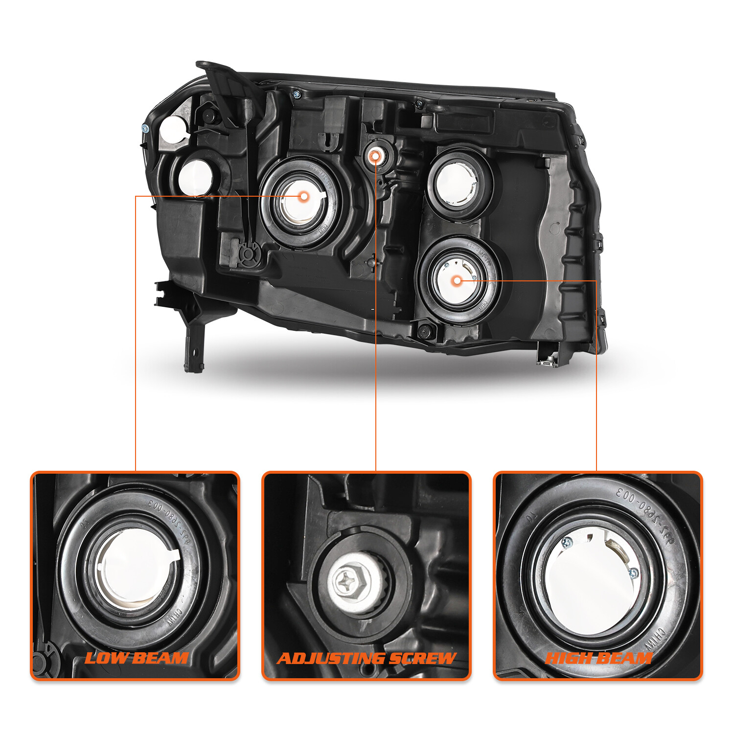 For 2009 2010 2011 Honda Pilot 4Dr Chrome Headlights Amber Corner ...