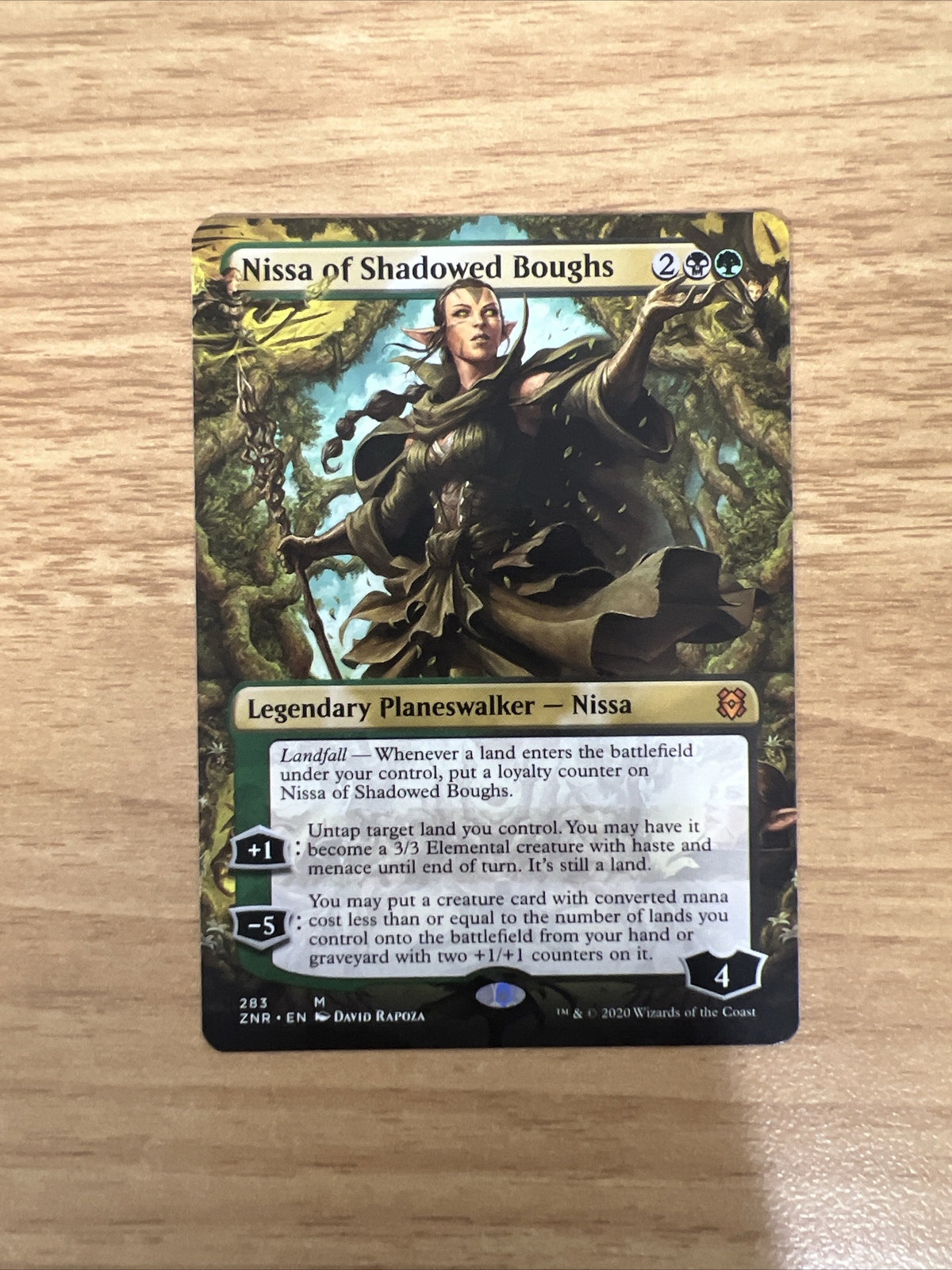 MTG Nissa of Shadowed Boughs #283 Borderless Mythic Zendikar Rising ...