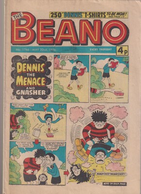 THE BEANO Comic. ISSUE 1766 22ND MAY 1976 SEE PHOTO OF ACTUAL COMIC ...