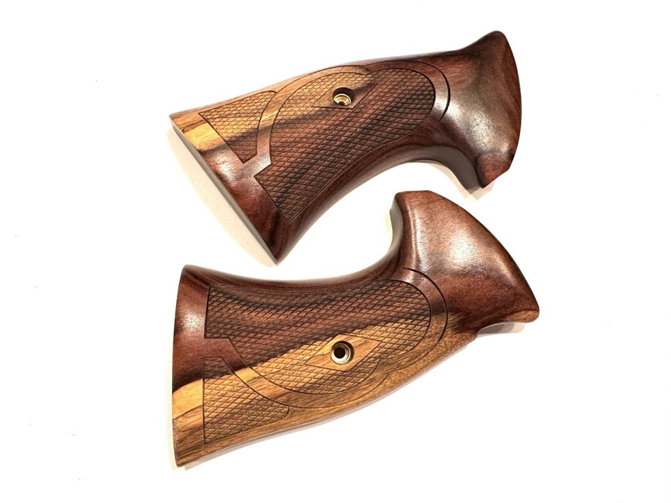 S&W Smith Wesson N ROUND Conversion Roper Target Olive Wood Checkered ...