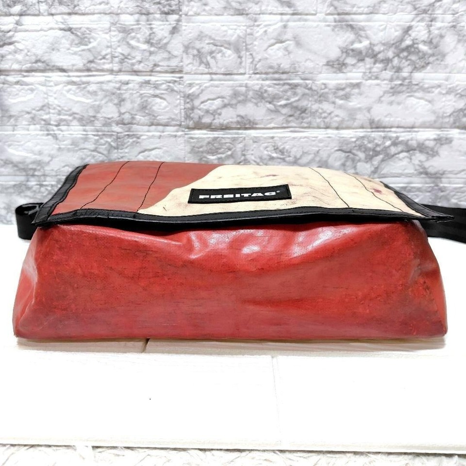 FREITAG DRAGNET Shoulder bag Messenger bag Freitag Beige Red | eBay ...