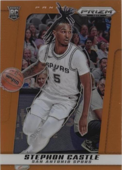 2024-25 Panini Prizm Deca - Stephon Castle #174 Orange Prizm /49 (RC ...