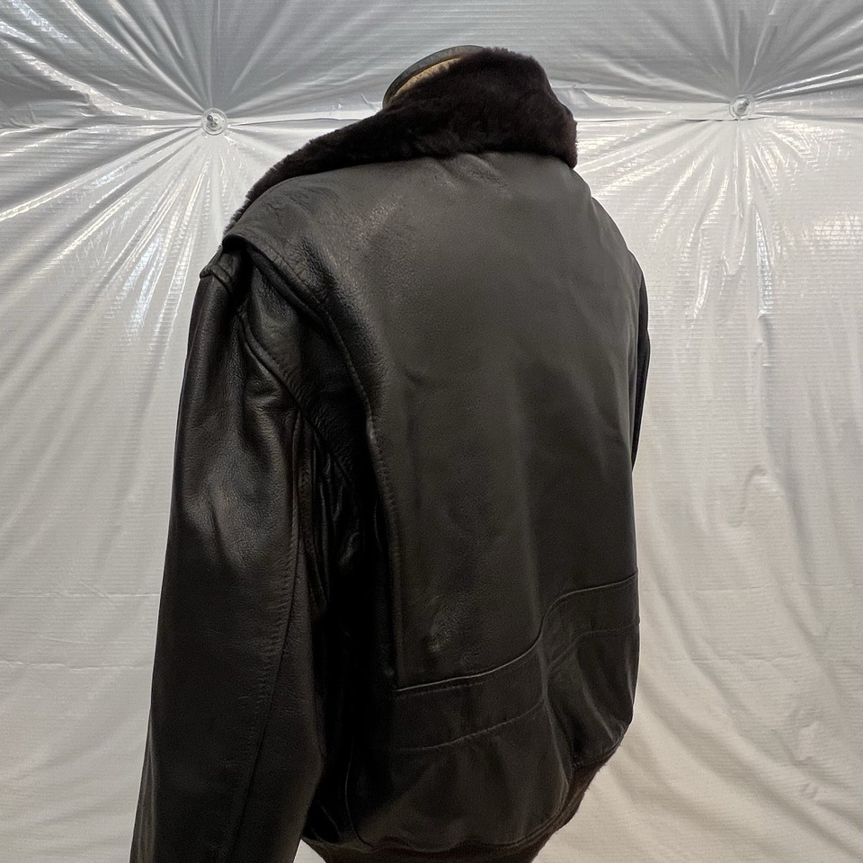 Vintage USN US Navy Leather Jacket Flyers Type G-1 Size 42 Brown Flight ...