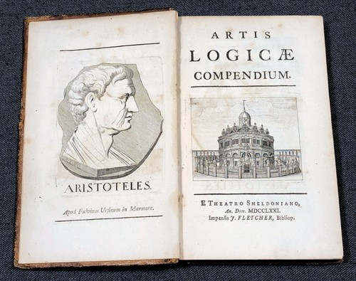 Aldrich 1771 Artis Logicae Compendium Leather Book Latin Sheldonian ...