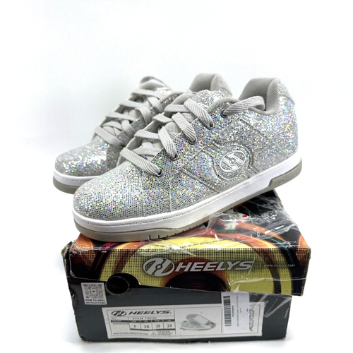 Heelys Silver Disco Glitter Youth Size US 6 / EUR 38 Active Skate Wheel ...