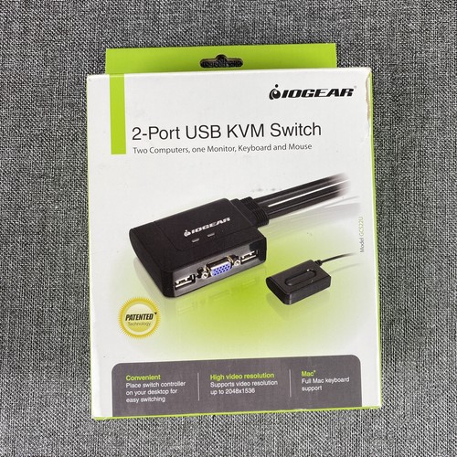 IOGear 2-Port USB KVM Switch (GCS22U), Open Box | eBay