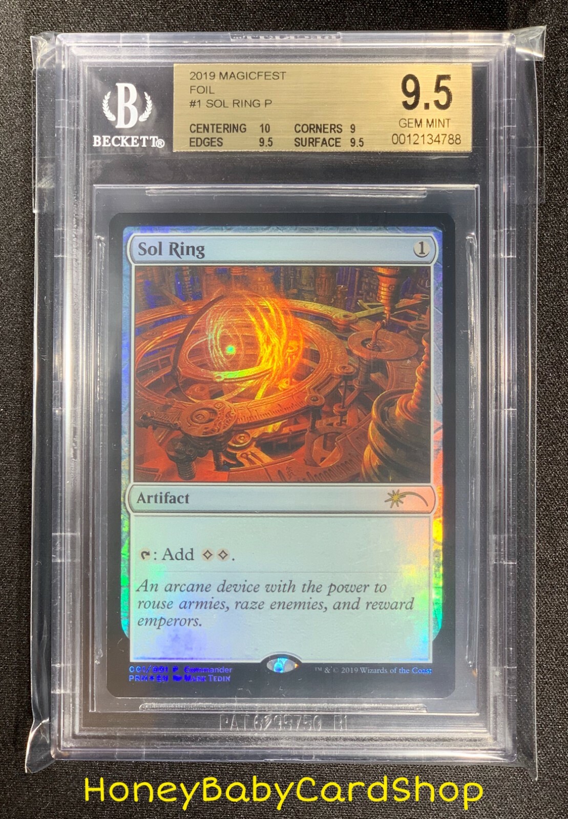 MTG MagicFest Promo 2019 Sol Ring Foil BGS 9.5 GEM MINT Commander ...