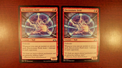 2x 2 x Electrostatic Field x2 - NM Near Mint Guilds of Ravnica English ...