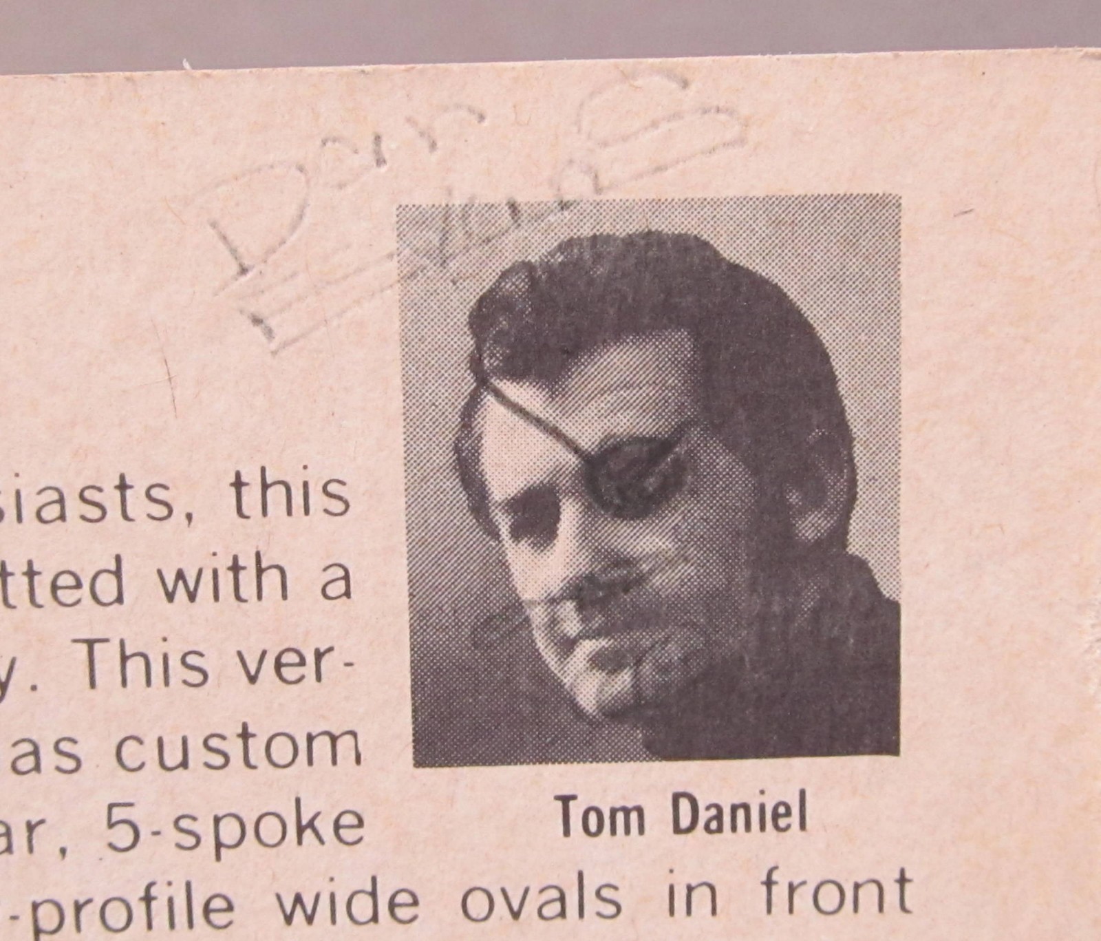 Monogram TOM DANIEL trading card #6754 SON OF FORD | eBay