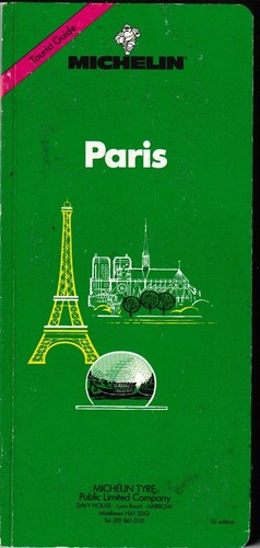Two Vintage Green Michelin Travel Guides Paris 1990 Ile-de-France 1989 ...