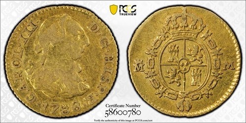 1788-M M Spain Gold 1/2 Escudo Calico-1286 PCGS VF35 #0780 | eBay