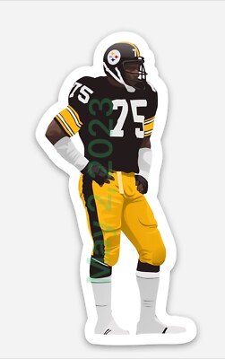 Mean Joe Greene #75 MAGNET -Pittsburgh Steelers cut Vinyl NFL Vector ...