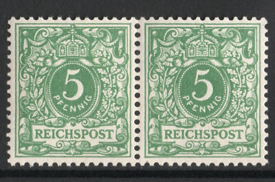 Germany 1889 Mi 46 c SC 47 YT 46 SG 47 Deutsches Reich MNH Pair Zenker ...