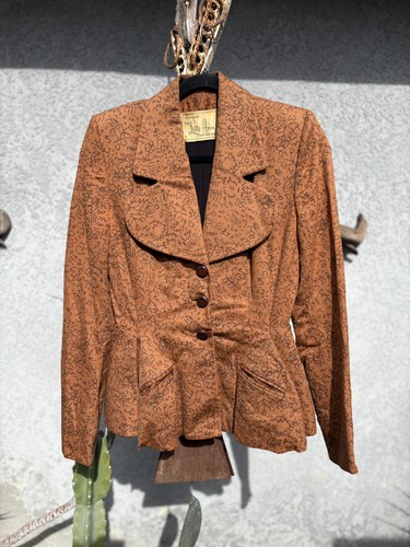 1950s 60s Mod Art Pattern Wool Atomic Lilli Ann Suit Size M RARE Velvet ...