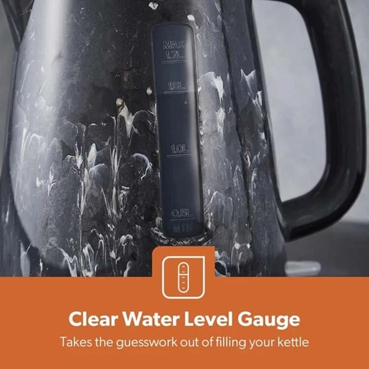 1.7L Cordless Electric Kettle Premium Rapid Boil Jug Kettle Black 2200W ...