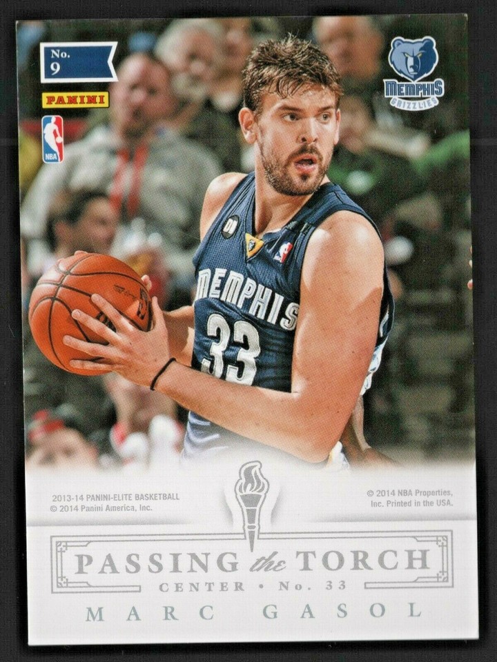 Tim Duncan Marc Gasol 2013-14 Panini Elite Passing The Torch Gold SSP 7 ...