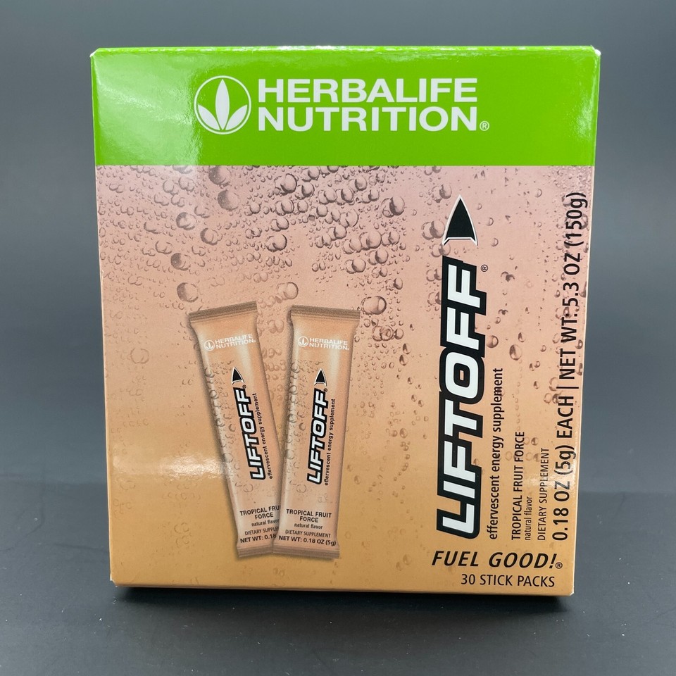 Herbalife Liftoff 30 Stick Packs - Pomegranate/Tropical Fruit/Lemon ...