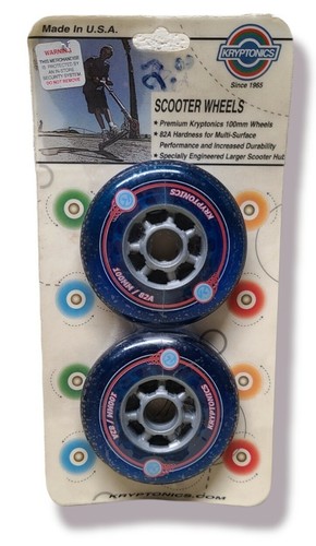 Kryptonics Blue Scooter Wheels 100mm 82A KRYPTO 100 Upgrade Replacement ...