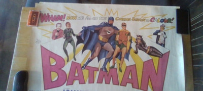 BATMAN Re UK QUAD CINEMA ROLLED POSTER 1966 ADAM WEST BURT WARD FRANK ...