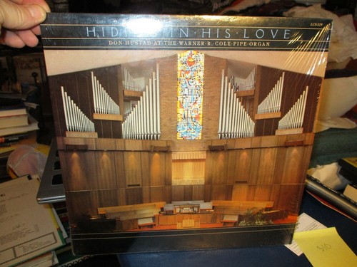 1980 DONALD HUSTAD Hiding His Love Organ LP Light Gospel Christian ...